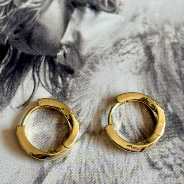 Aro Scarlet – Colección Gold Addict – 13 mm – 1 par – Joyas Clandestinas