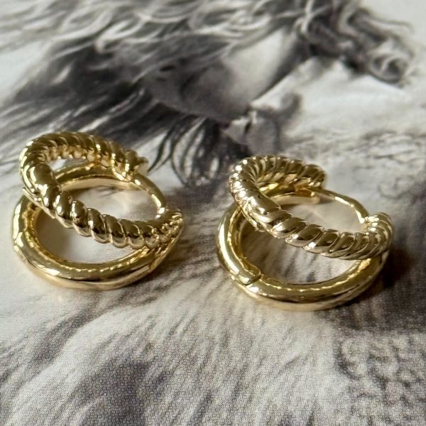 Aro Asia – Colección Gold Addict – 15 mm – 1 par – Joyas Clandestinas